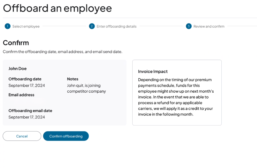 How do I offboard an employee through my employer portal? – Venteur